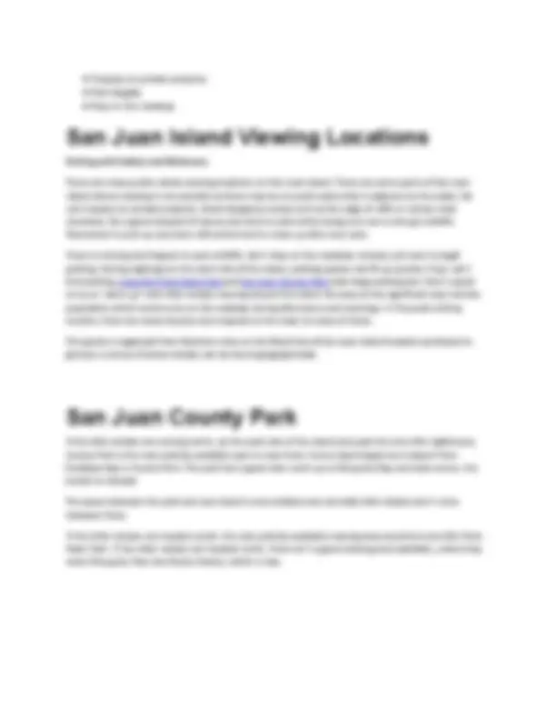 Land Based Whale Watching Guide for San Juan Island | Exercises ...