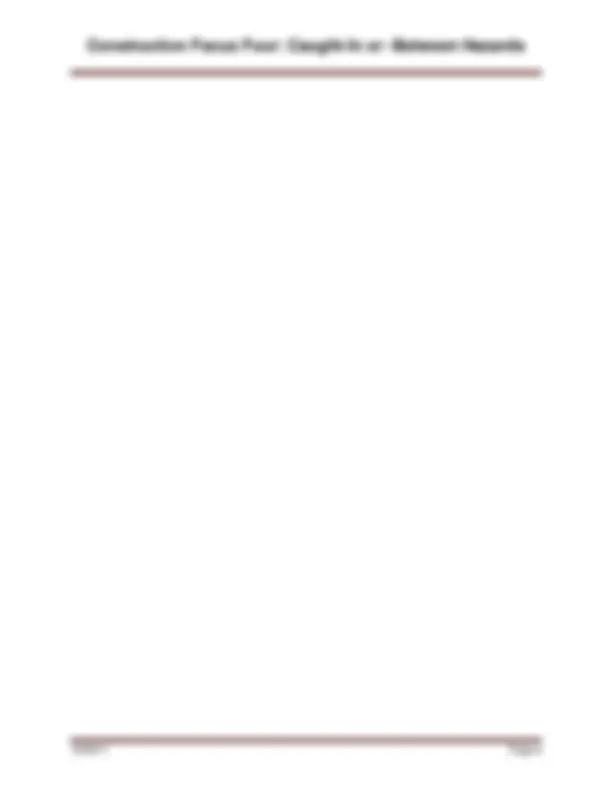 Construction Focus Four: Caught‐In or ‐Between Hazards | Study notes ...