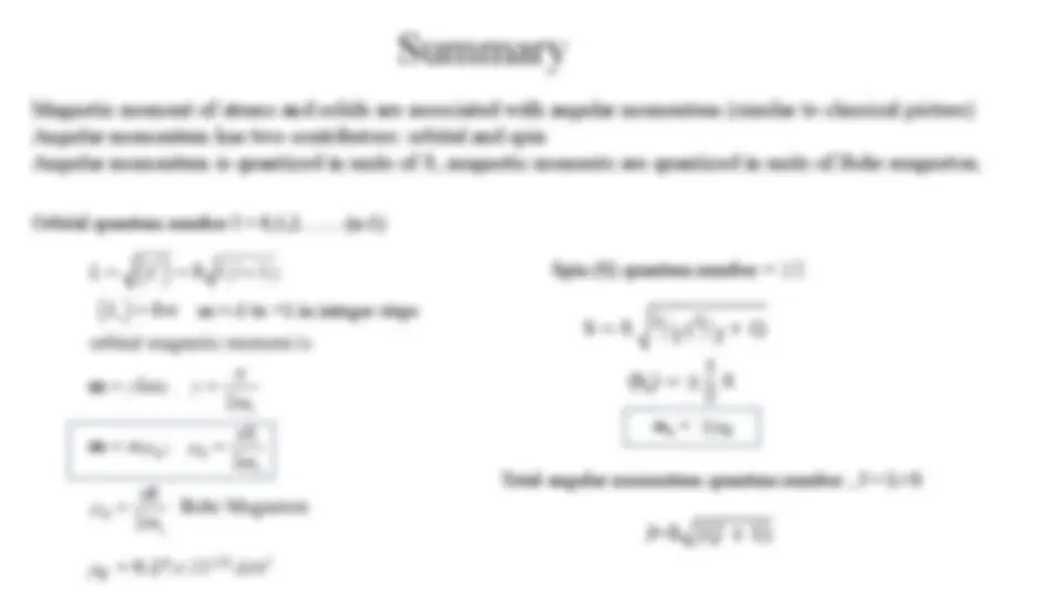 Hund's Rules | Summaries Physics | Docsity