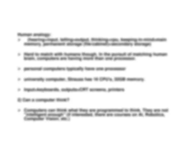 Chapter 1 Overview Of Computers And Programming Lecture Notes Logic Docsity