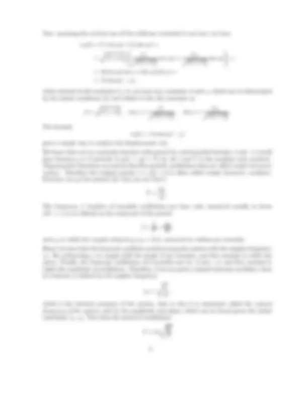 14 Mass on a spring and other systems described by linear ODE | Exercises Law | Docsity