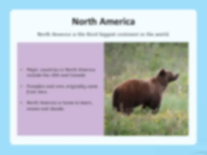 Continents of the world powerpoint | Slides Geography | Docsity