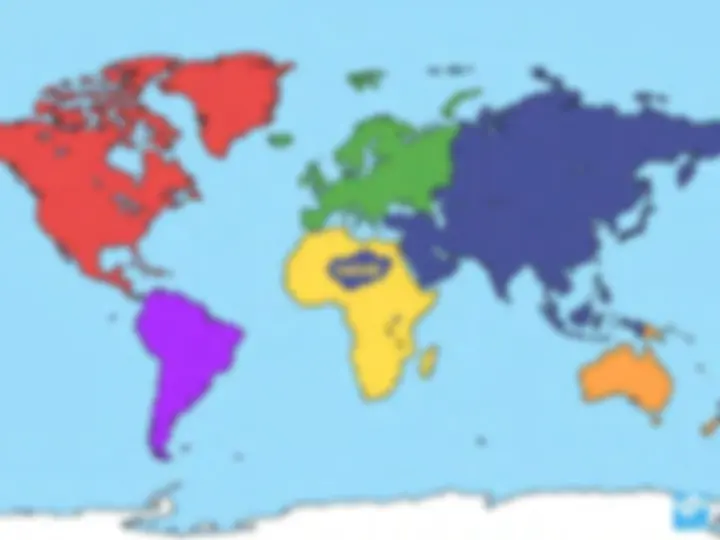 Continents of the world powerpoint | Slides Geography | Docsity