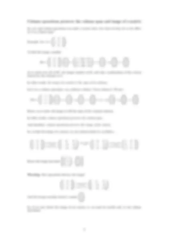 Row and column operations | Lecture notes Linear Algebra | Docsity