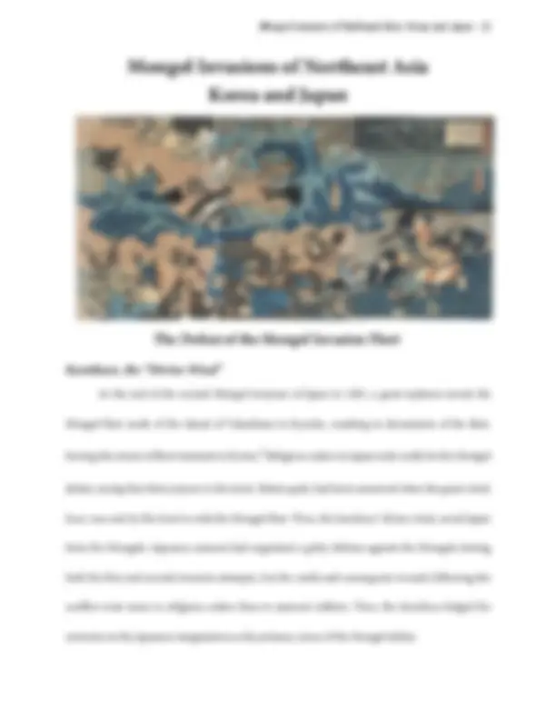 Mongol Invasions of Northeast Asia: Korea and Japan | Lecture notes ...
