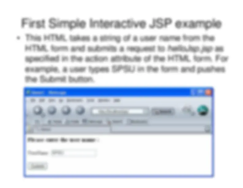 First Simple Interactive JSP example | Lecture notes Programming ...