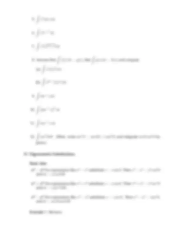 AP Calculus—Integration Practice | Slides Calculus | Docsity