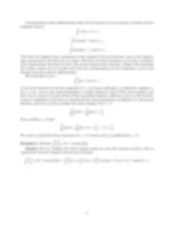 0.1 Indefinite Integrals | Schemes and Mind Maps Calculus | Docsity