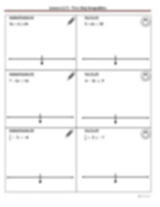 Lesson 6.2.5 – Two-Step Inequalities | Lecture notes Reasoning | Docsity