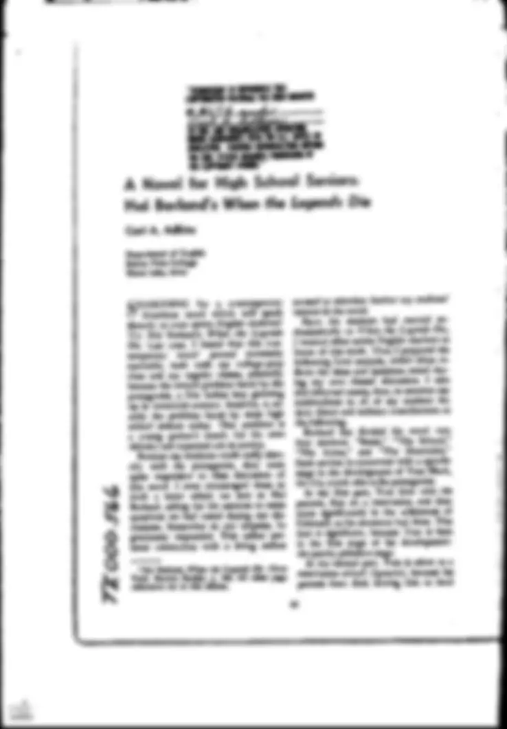 for high school seniors because its central problem | Summaries English ...