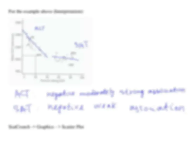 Lecture 4 Scatterplots, Association, and Correlation | Study notes ...