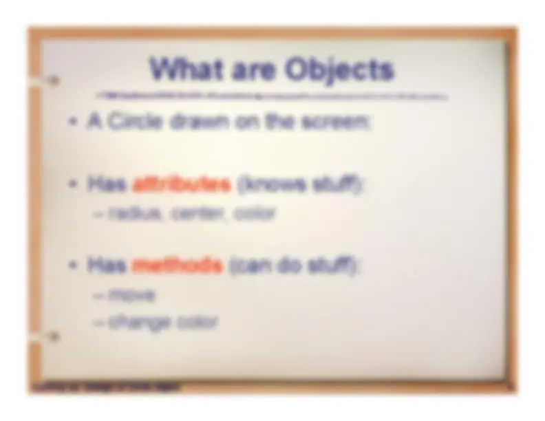 Python Classes and Objects | Summaries Design | Docsity