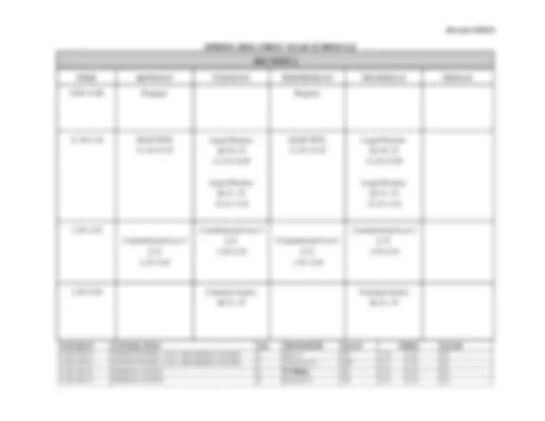 SPRING 2022: FIRST YEAR SCHEDULE | Exams Law | Docsity