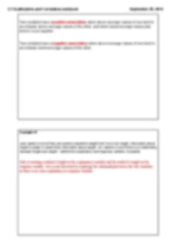 3.1 Scatterplots and Correlation.notebook | Exercises Statistics | Docsity