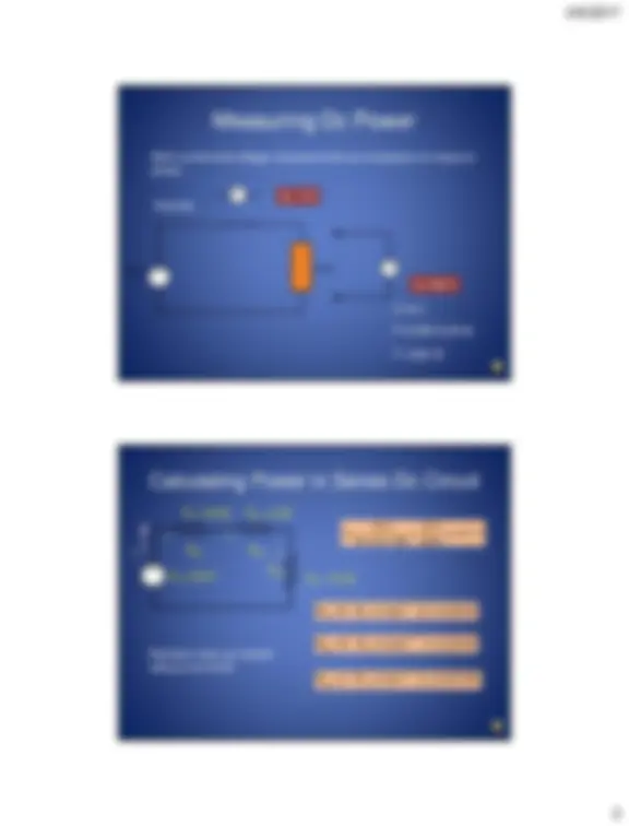 Electric Power and Energy Definition and Measurement | Exercises Construction | Docsity