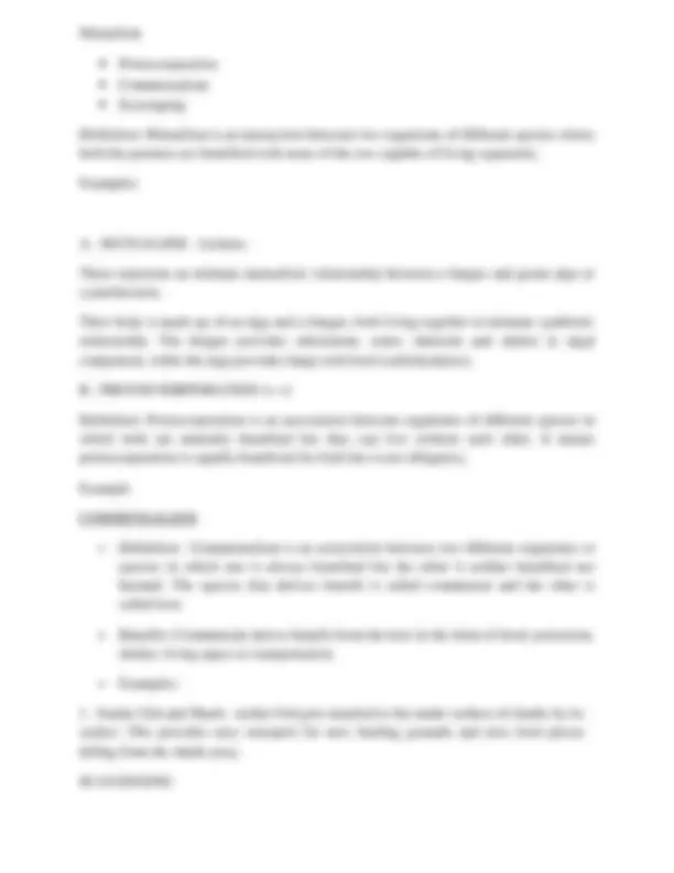 Biotic-Community-Notes.pdf | Study notes Biology | Docsity