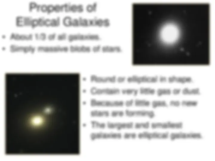 Main Types of Galaxies.pdf | Slides Astronomy | Docsity