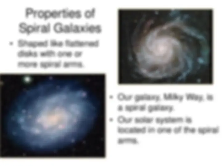 Main Types of Galaxies.pdf | Slides Astronomy | Docsity