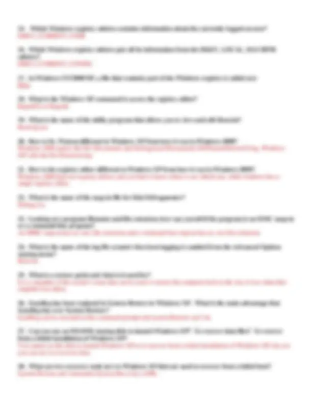 Managing and Supporting Windows XP | Lecture notes Operating Systems ...