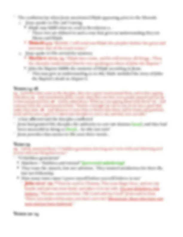 The Gospel of Mark (Chapter 9; part 1) | Exams Voice | Docsity