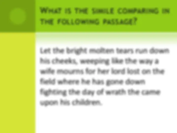 Epic Similes & Epithets | Lecture notes English Language | Docsity