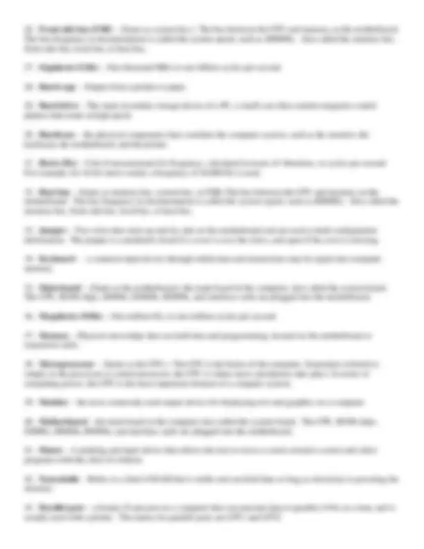 Introducing Hardware Chapter 1 Study Notes Technology Docsity