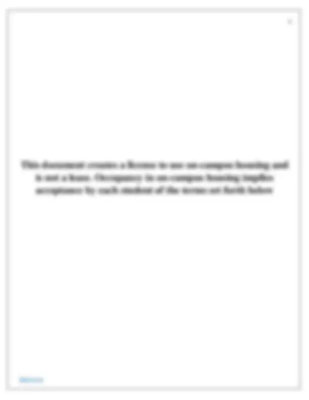 Terms of Occupancy | Exercises Religion | Docsity