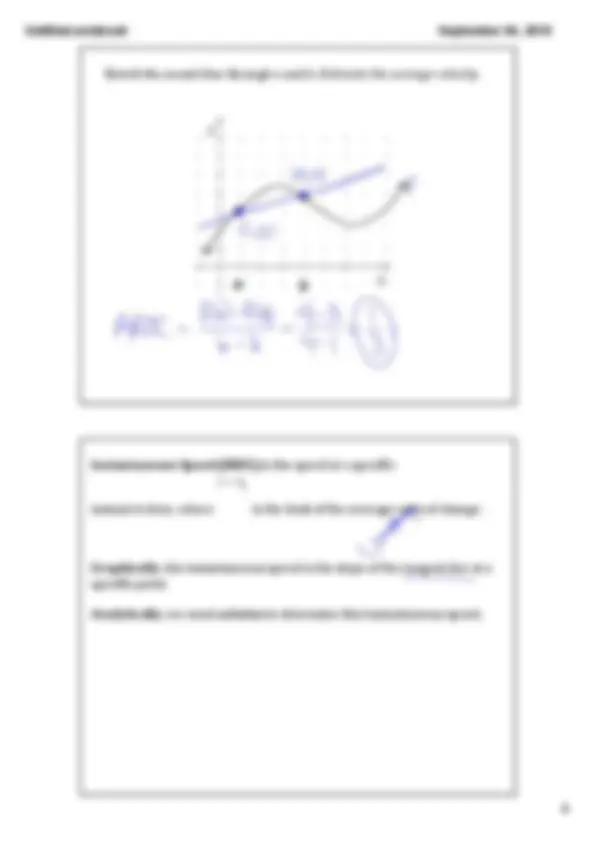 1.1 The Concept of Instantaneous Rate of Change | Exams Calculus | Docsity
