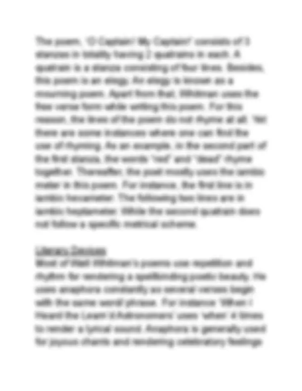 O Captain! My Captain! by Walt Whitman: An Analysis of a Classic ...