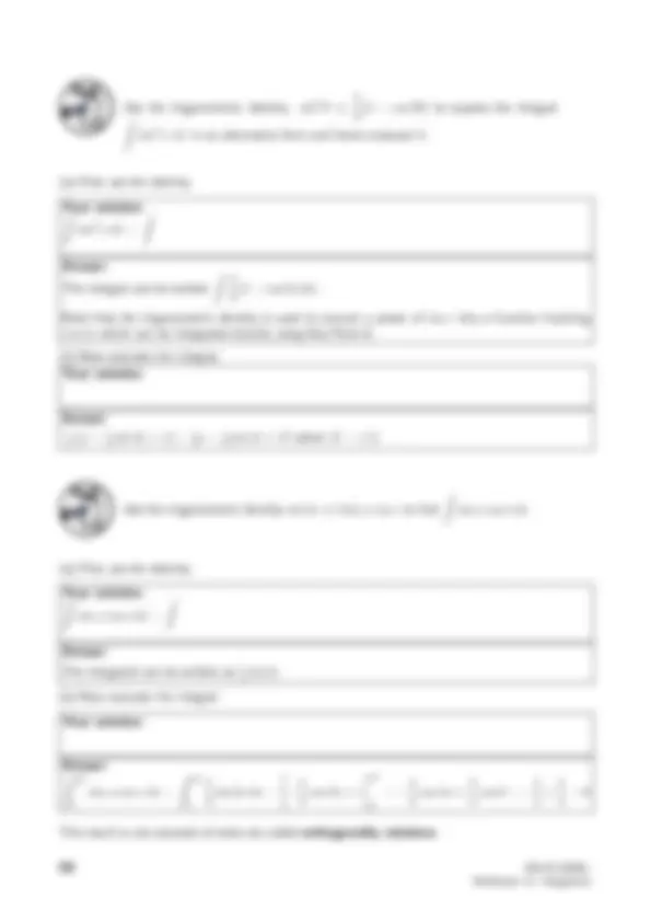 Integration Of Trigonometric Functions Lecture Notes Engineering Docsity