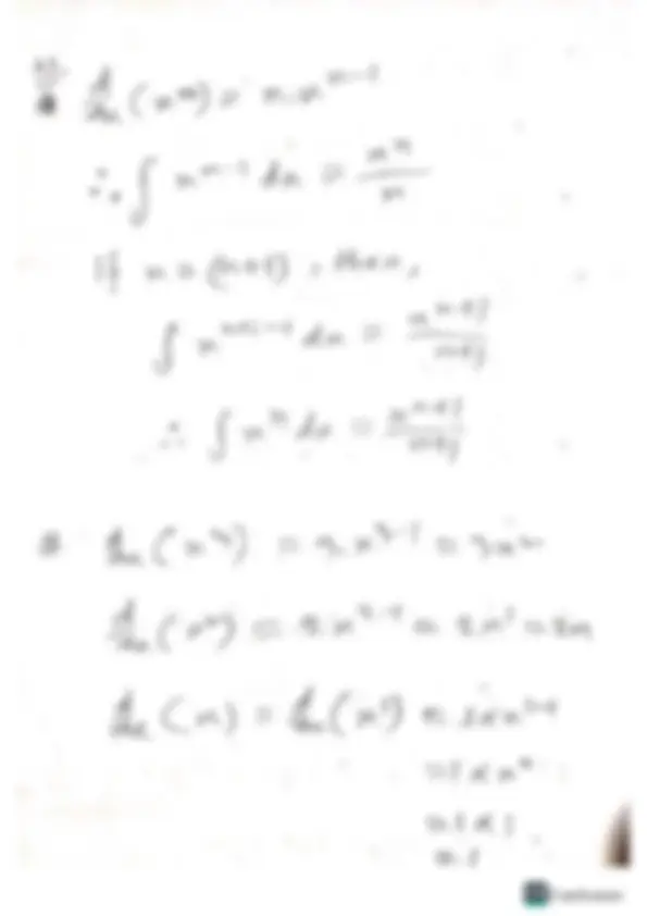 Differential and Integral Calculus | Exercises Mathematics | Docsity