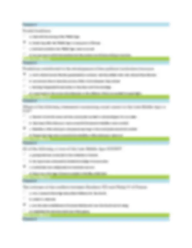 HIEU 201 Chapter 12 Quiz | Exams History | Docsity