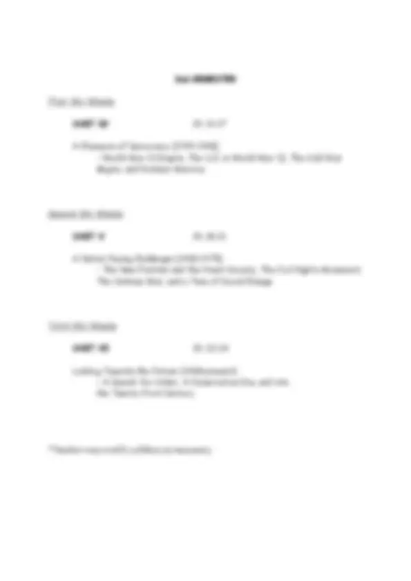 Modern U.S. History Course Outline | Schemes and Mind Maps History ...