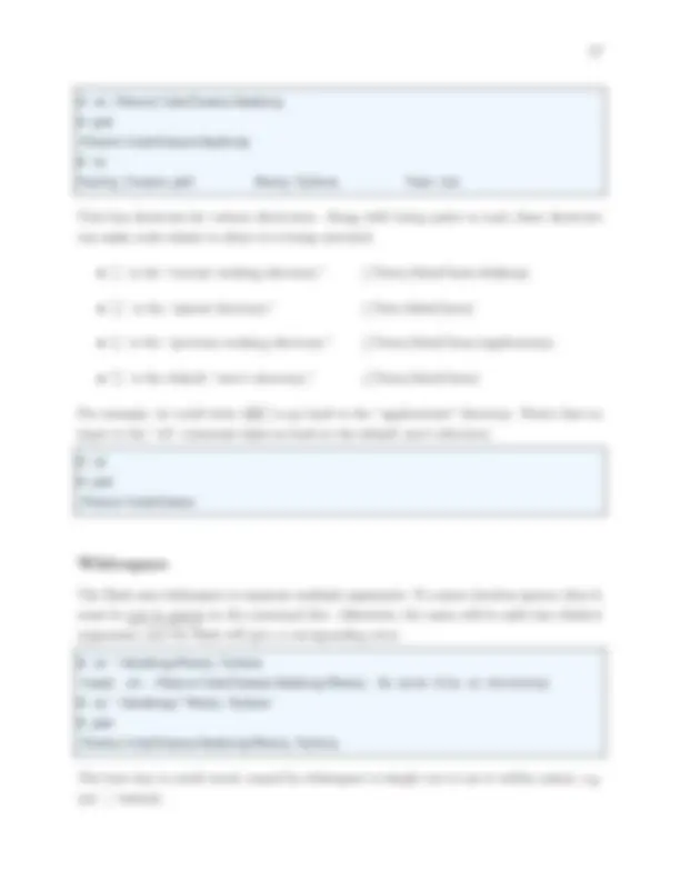 Introduction to Unix Shell Commands | Slides Operating Systems | Docsity
