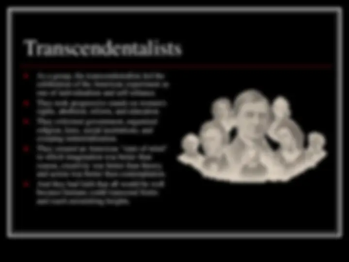 Transcendentalism in American Literature | Exams Technology | Docsity