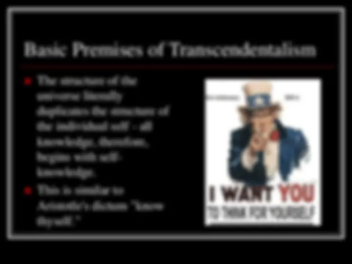 Transcendentalism in American Literature | Exams Technology | Docsity