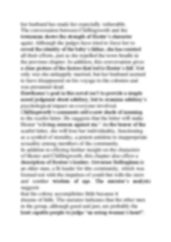 The Recognition in The Scarlet Letter | Schemes and Mind Maps English ...