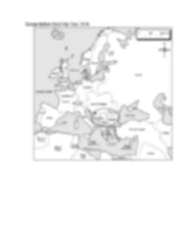 World War 1 Map Activity | Lecture notes History of War | Docsity