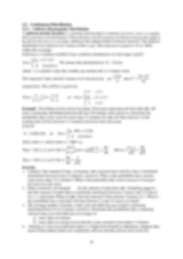 Probability and statistics 2 | Lecture notes Mathematics | Docsity