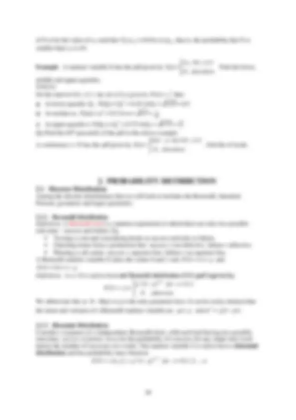 Probability and statistics 2 | Lecture notes Mathematics | Docsity