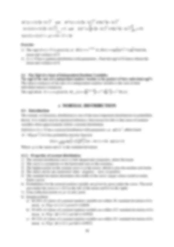 Probability and statistics 2 | Lecture notes Mathematics | Docsity