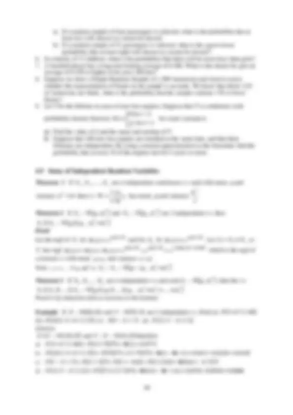 Probability and statistics 2 | Lecture notes Mathematics | Docsity