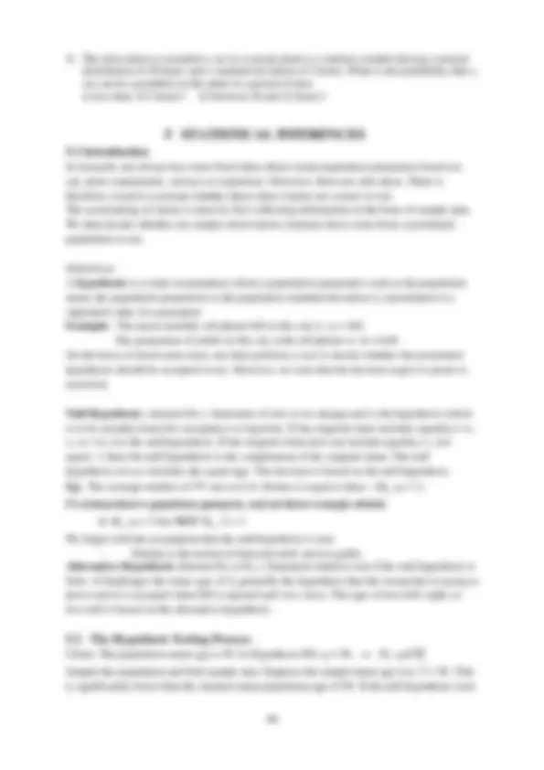 Probability and statistics 2 | Lecture notes Mathematics | Docsity