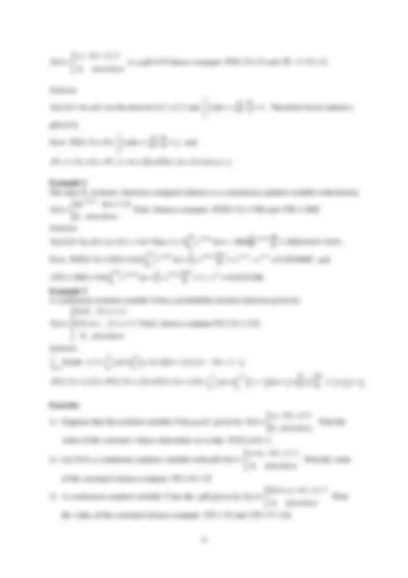 Probability and statistics 2 | Lecture notes Mathematics | Docsity