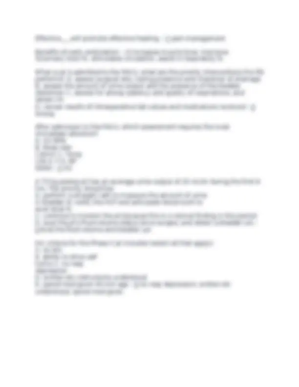 Exam 1 - PACU (Nursing 2) question and Answers (1) | Exams Nursing | Docsity