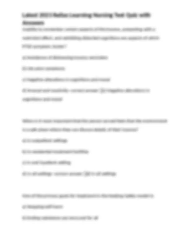 Latest 2023 Relias Learning Nursing Test Quiz with Answers | Exams ...