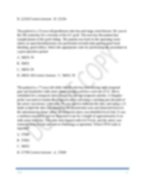 AAPC CPC Practice Questions: Medical Coding Exam Preparation | Exams Nursing | Docsity