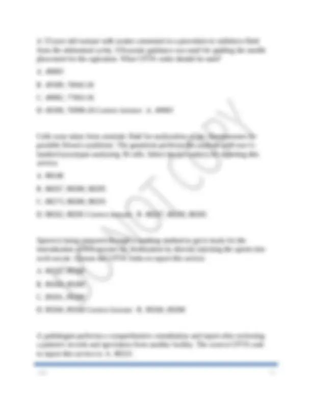 AAPC CPC Practice Questions: Medical Coding Exam Preparation | Exams Nursing | Docsity