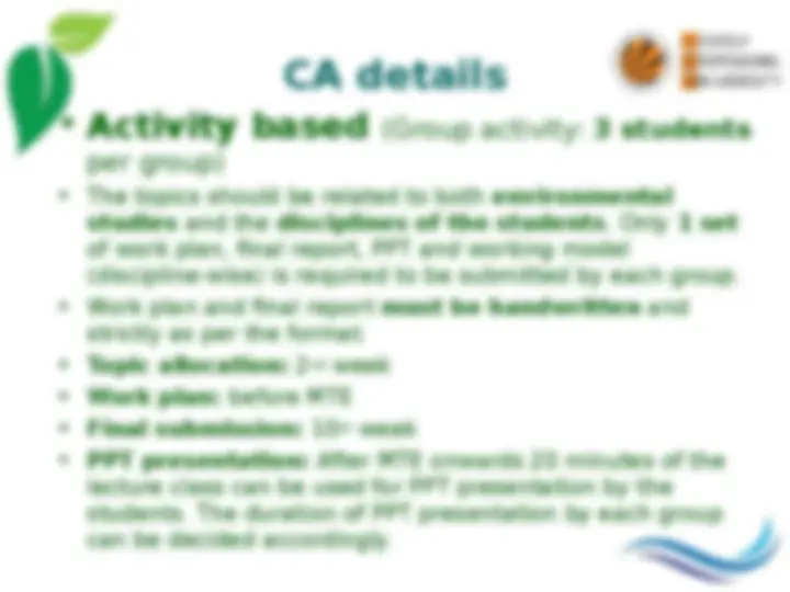 this is project related. | Cheat Sheet Environmental Science | Docsity