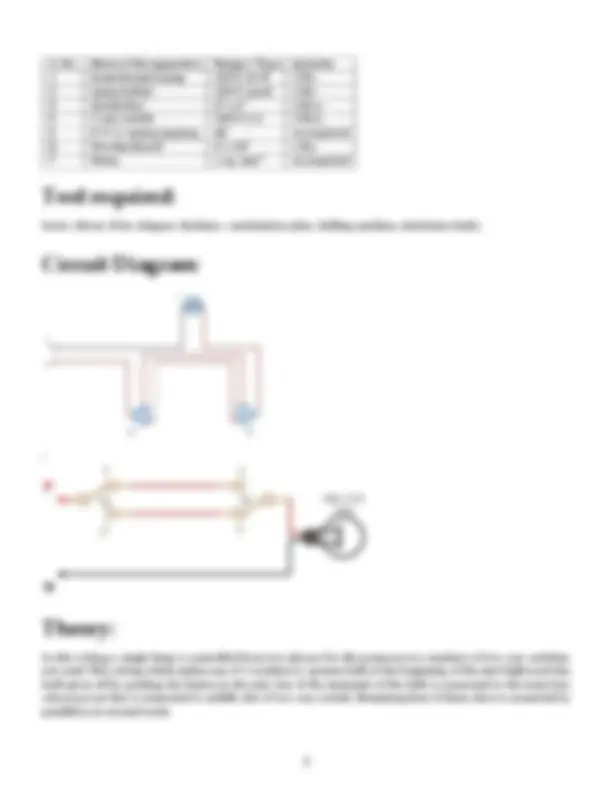 To control the status of a given lamp from 2 different locations by using two – way switch ...